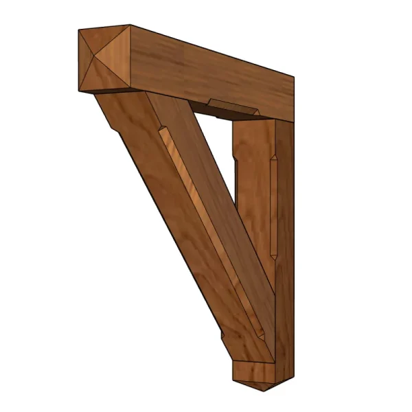 Bracket, Diamond Face, 45 Degree Brace. - Timber Shop
